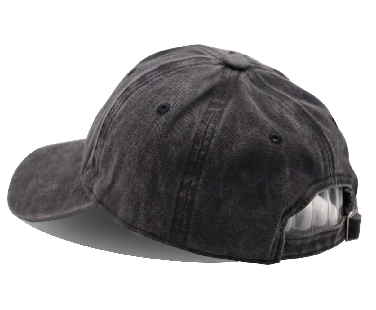 HHNLB Funny Offroad Car American Flag Hat, Adjustable Washed Distressed Mountains Adventure USA Baseball Cap for Men Women (Black 02, one Size)