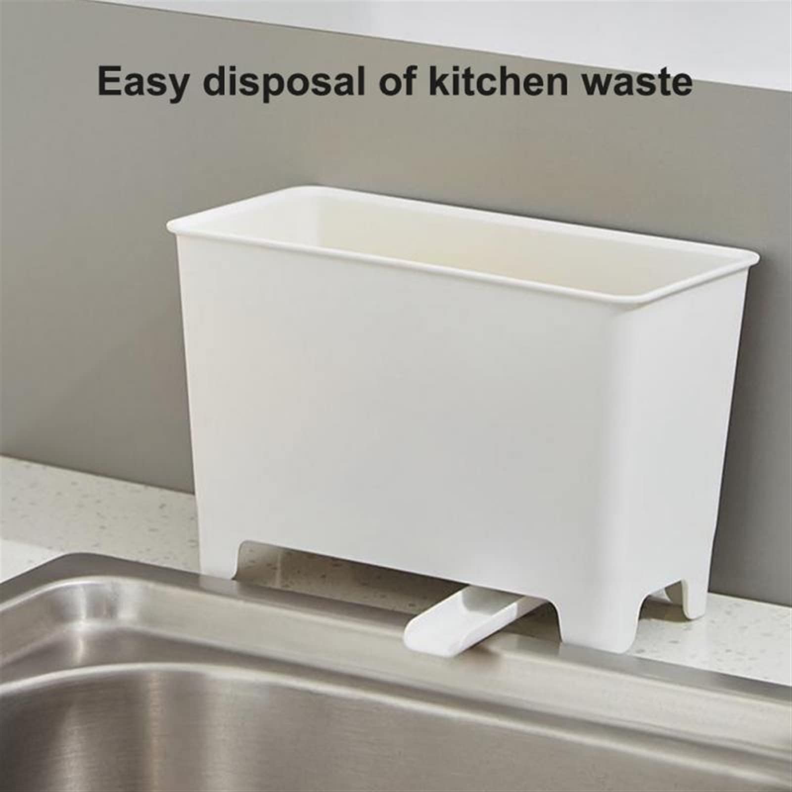 GRFIT Trash can Kitchen Drain Trash Can Kitchen Waste Bin Countertop Garbage Cans Recycle Rubbish Bin Dry Wet Separation Storage Bucket Kitchen Trash Can