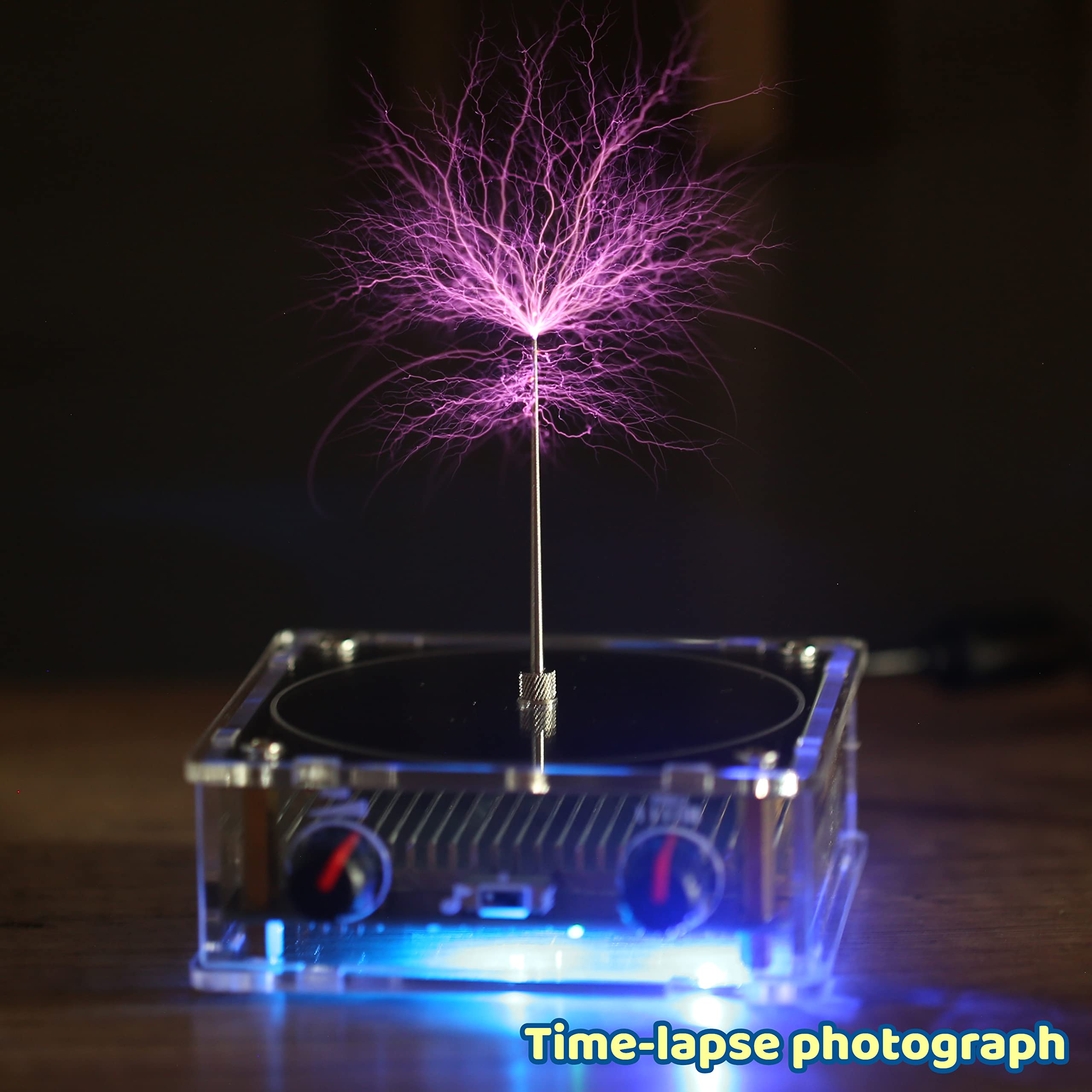 Joytech Mini Bluetooth Music Tesla Coil Arc Plasma Loudspeaker Wireless Transmission Experiment Desktop Toy Model SSTC SS14