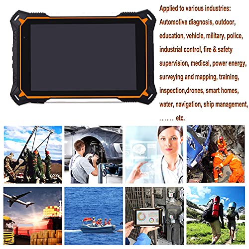 HiDON Factory Rugged Tablet PC NFC, 6G 128G Android 8 inch IPS FHD Sunlight readable IP68 Industrial Computer Drop Proof dust Proof Water Proof