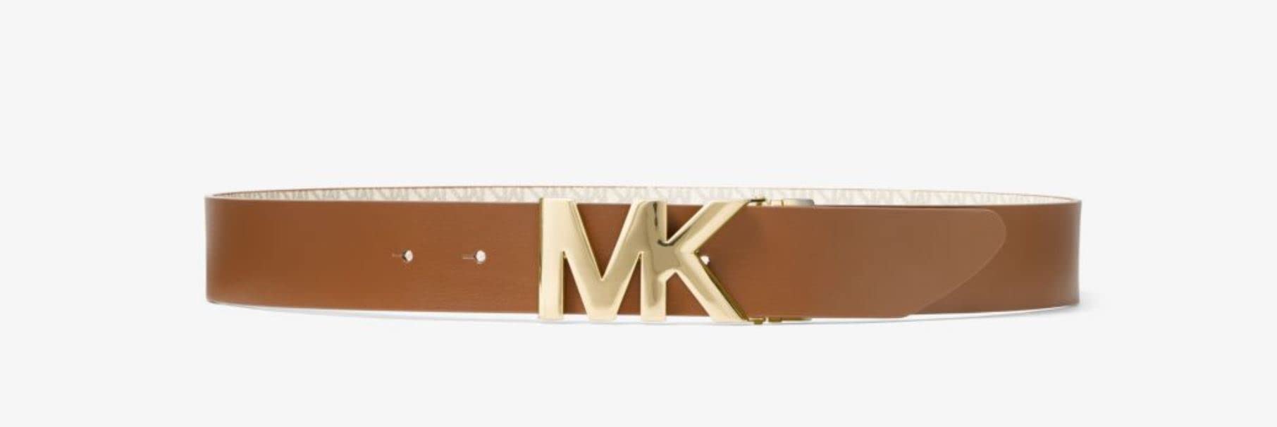 Michael Kors Signature Reversible Buckle 558732 Belt (Vanilla, Large)