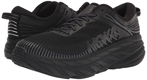 HOKA ONE ONE Bondi 7 Mens Shoes Size 9, Color: Black/Black