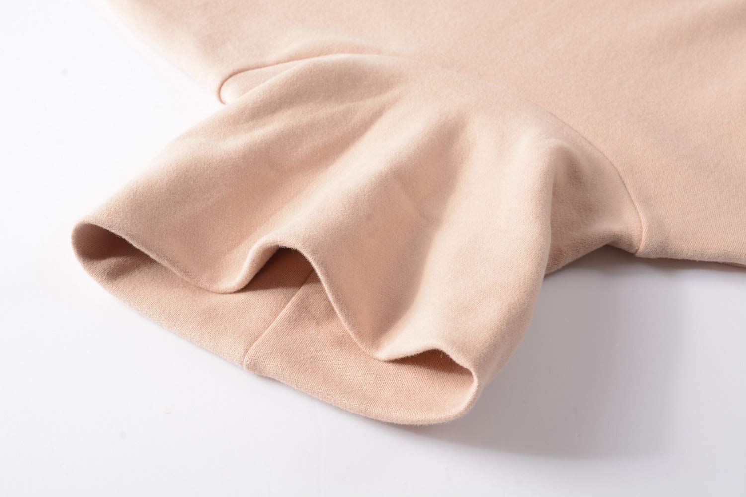 HieasyFit Women's Cotton Turtleneck Top Basic Layering Thermal Underwear(Beige L)