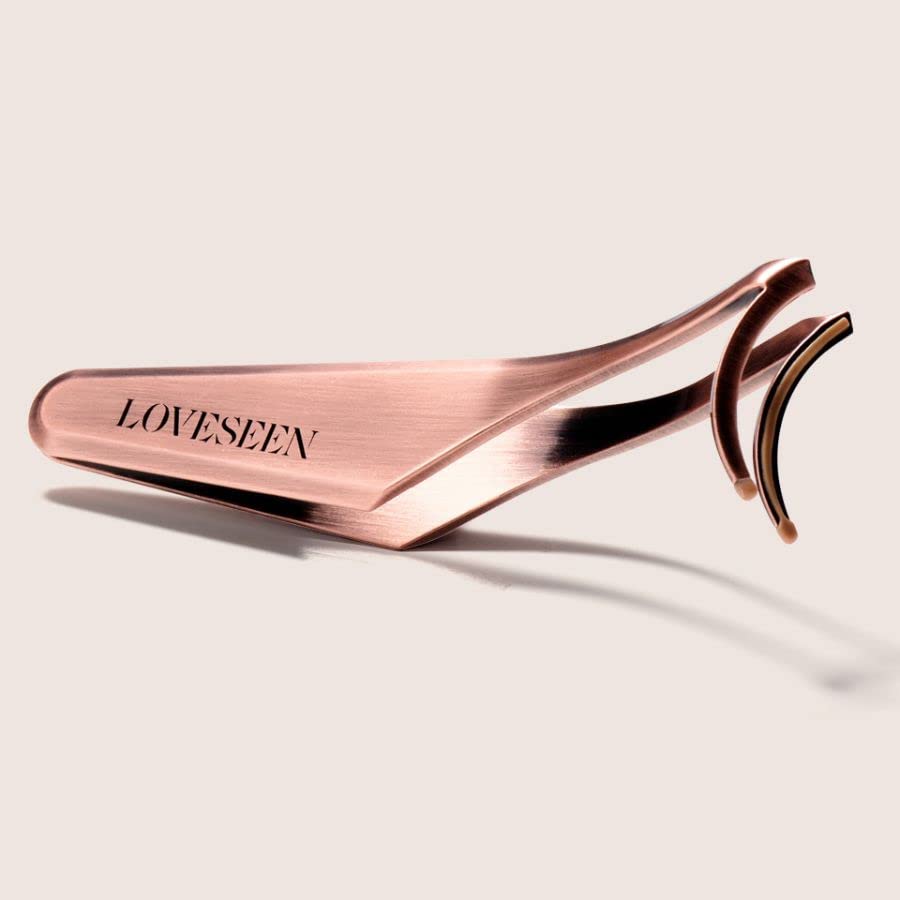 LOVESEEN, Founded by Jenna Lyons, The Lash Tool False Eyelashes Applicator, Lash Extension Tweezers, Rose Gold