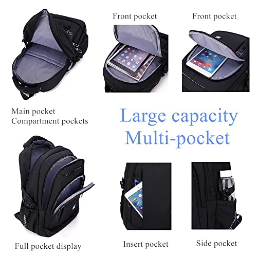 YJMKOI Large Capacity Trolley Backpack for Boy Middle School Rolling Bookbag Carry-on Luggage School Bagwith Wheels