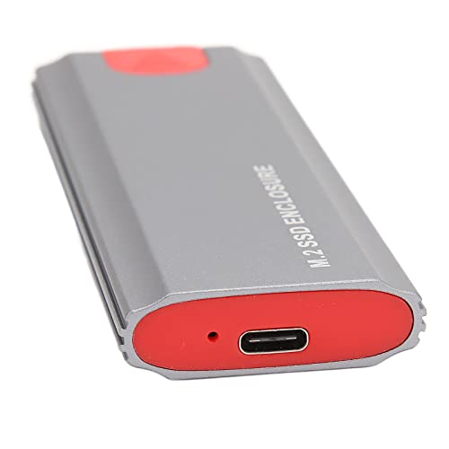 M.2 Aluminum NVME SSD Enclosure Adapter,10Gbps High Speed Transmission PCIe NVMe m Key M.2 SSD Enclosure Adapter,M.2 NVME SSD Enclosure (Dark Grey)