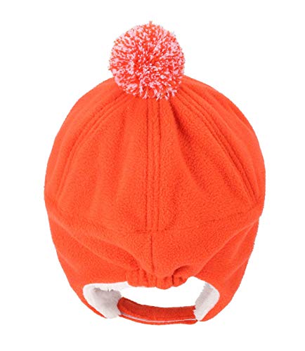 Home Prefer Kids Toddler Earflap Hat with Visor Windproof Cold Weather Snow Ski Hat Fleece Winter Hat Orange M