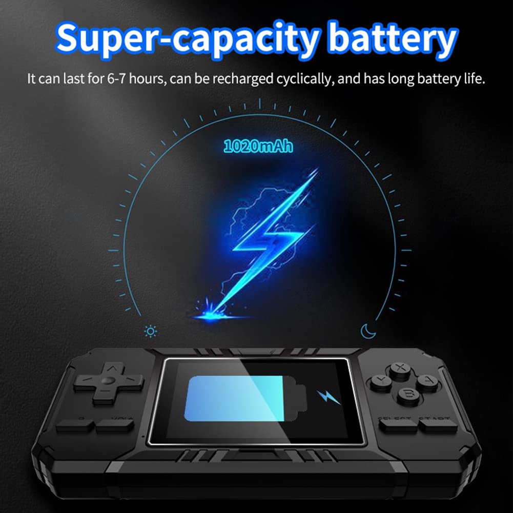 MACIMO Retro Portable Mini Handheld Game Console 8-Bit 3.0 Inch Color Screen LCD Game Player Built-in 500 Games-Green