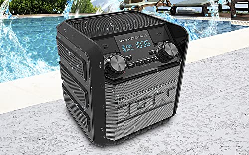 ION Audio Tailgater Express | Compact Water-Resistant Wireless Speaker System with AM/FM Radio & USB Charge Port (20W) (Renewed)
