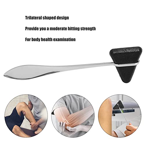 Percussion Hammer, Neurological Diagnostic Hammer Accurate Test Trilateral Shaped Moderate Strength Comfortable Hitting for Skin Surfaces
