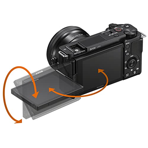 Sony ZV-E10 Mirrorless Camera with 16-50mm Lens 64GB Extreem Speed Memory,Video Microphone, LED Video Light, Case. Tripod, Filters, Hood, Grip, & Professional Video & Photo Editing Software Kit