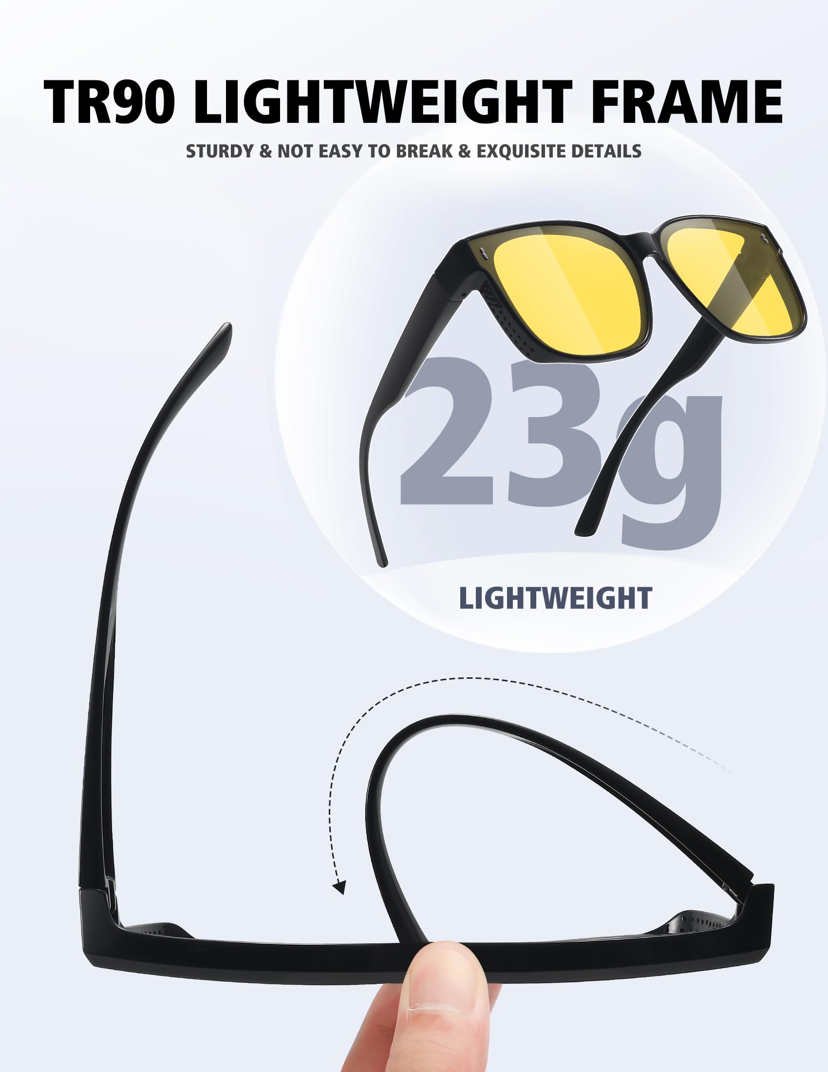 MEETSUN Oversized Fit Over Glasses Sunglasses for Women Trendy Square Polarized UV Protection Sun Glasses for Driving Black Grey