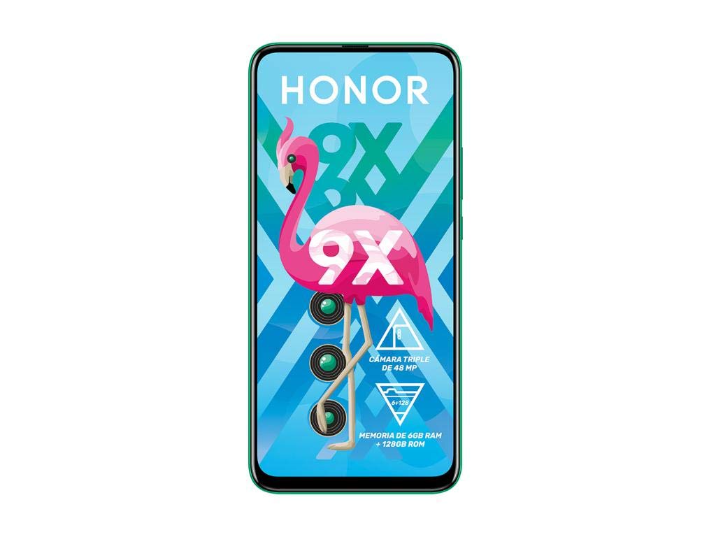 Honor 9X 6.59, 128GB, 6GB RAM, Triple Camera, Dual SIM GSM Unlocked International model STK-LX3 (Green)