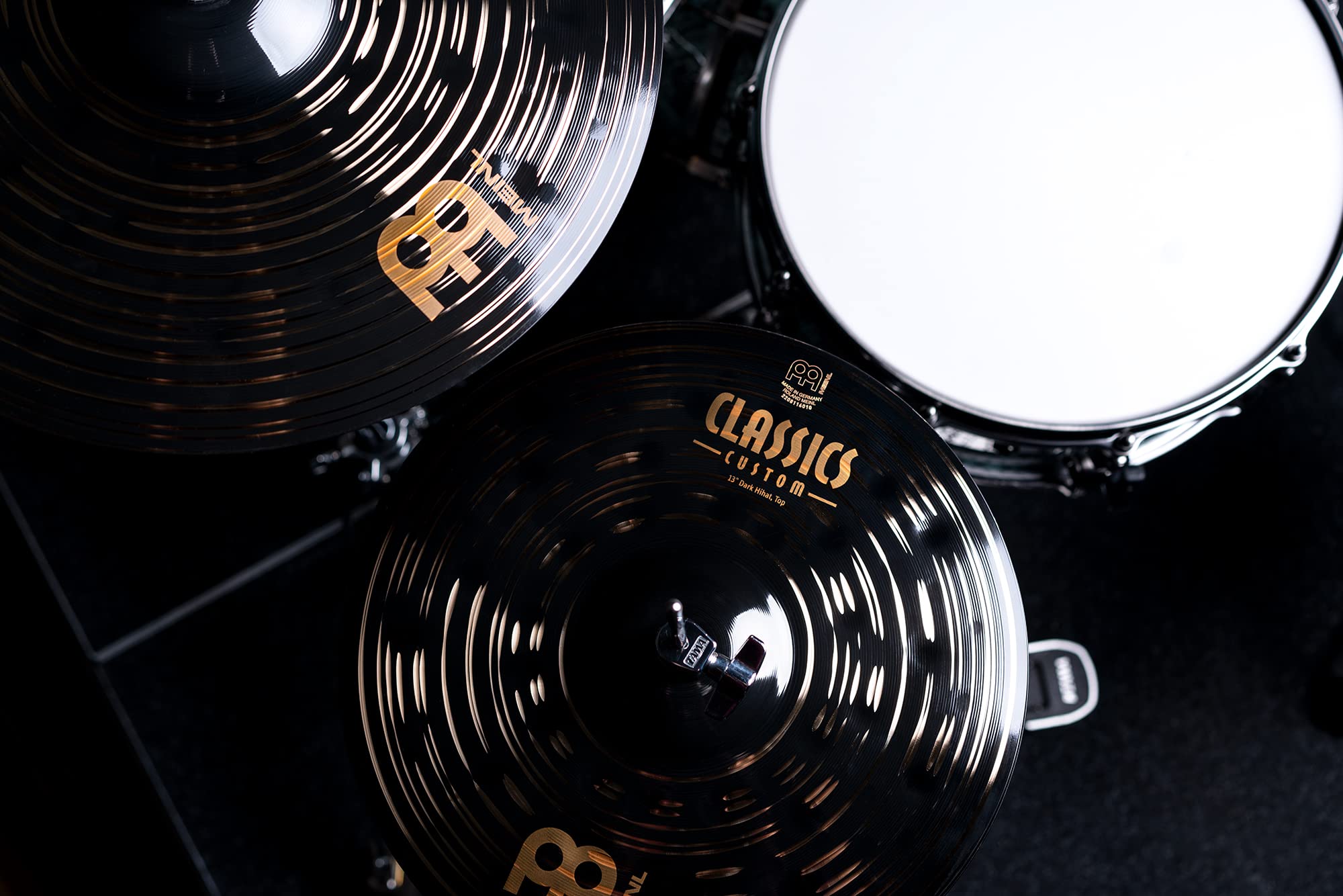 Meinl Cymbals Classics Custom Dark 13" Hihat Cymbals for Drum Set, Pair β Made in Germany β B12 Bronze, 2-Year Warranty (CC13DAH)