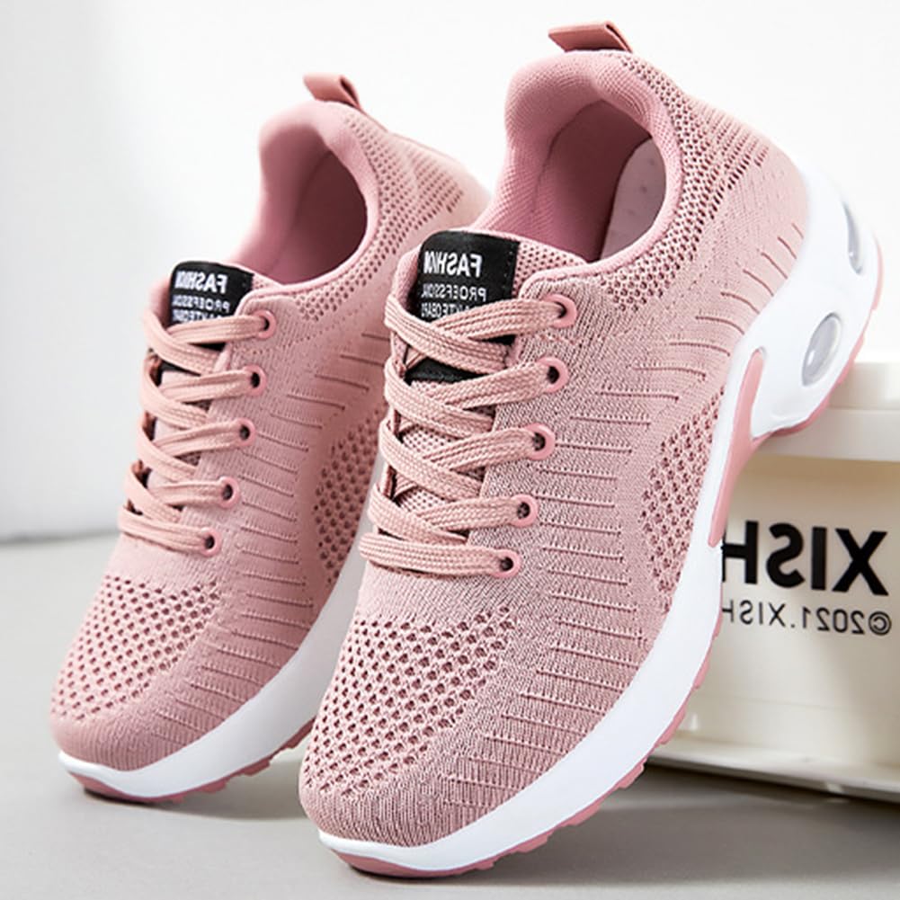 HiGropcore Women's Air Cushion Fashion Sneakers Lightweight Walking Shoes Low-Top Casual Comfortable Breathable Athletic Shoes