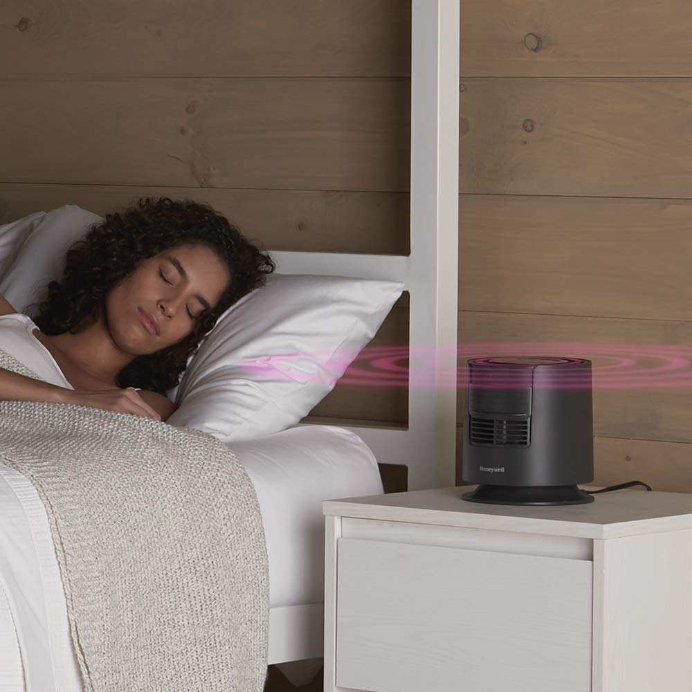 Honeywell DreamWeaver Sleep Fan with Pink Noise (3 speeds, auto-off, USB charging port, pivoting base), HTF400E