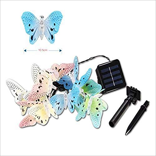 HGKFJH Solar Butterfly Light String 20LED Light Control Garden Home Decoration Light Waterproof Starry Lantern