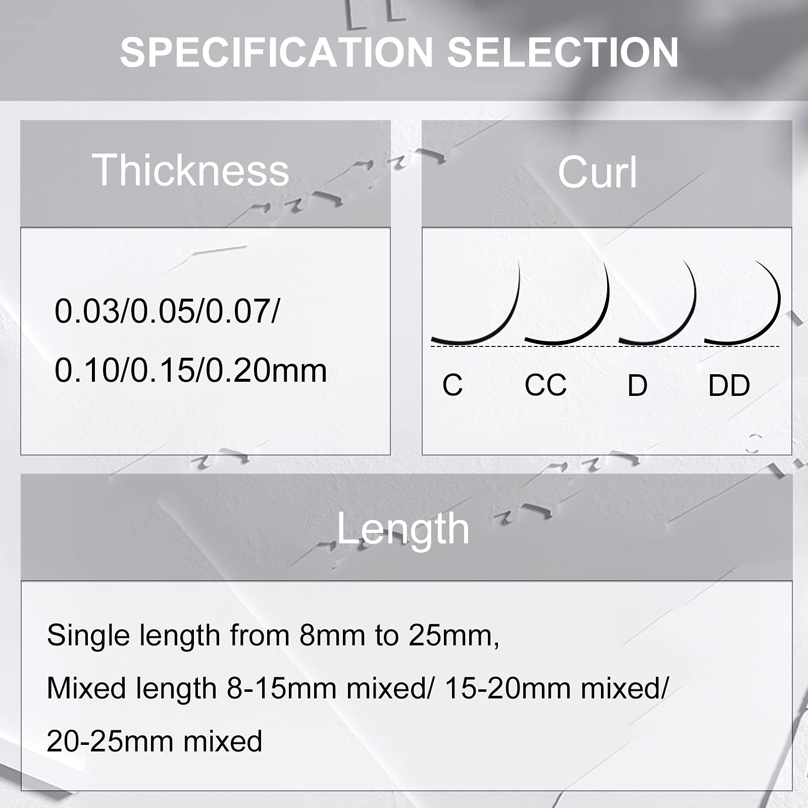 Higu Classic Eyelash Extensions 0.15mm CC Mix 8-15mm Tray Classic Lash Extensions Silk Classic Lashes Extension Premium Single Lash Extensions Professional Salon Use(0.15 CC Mix 8-15mm)