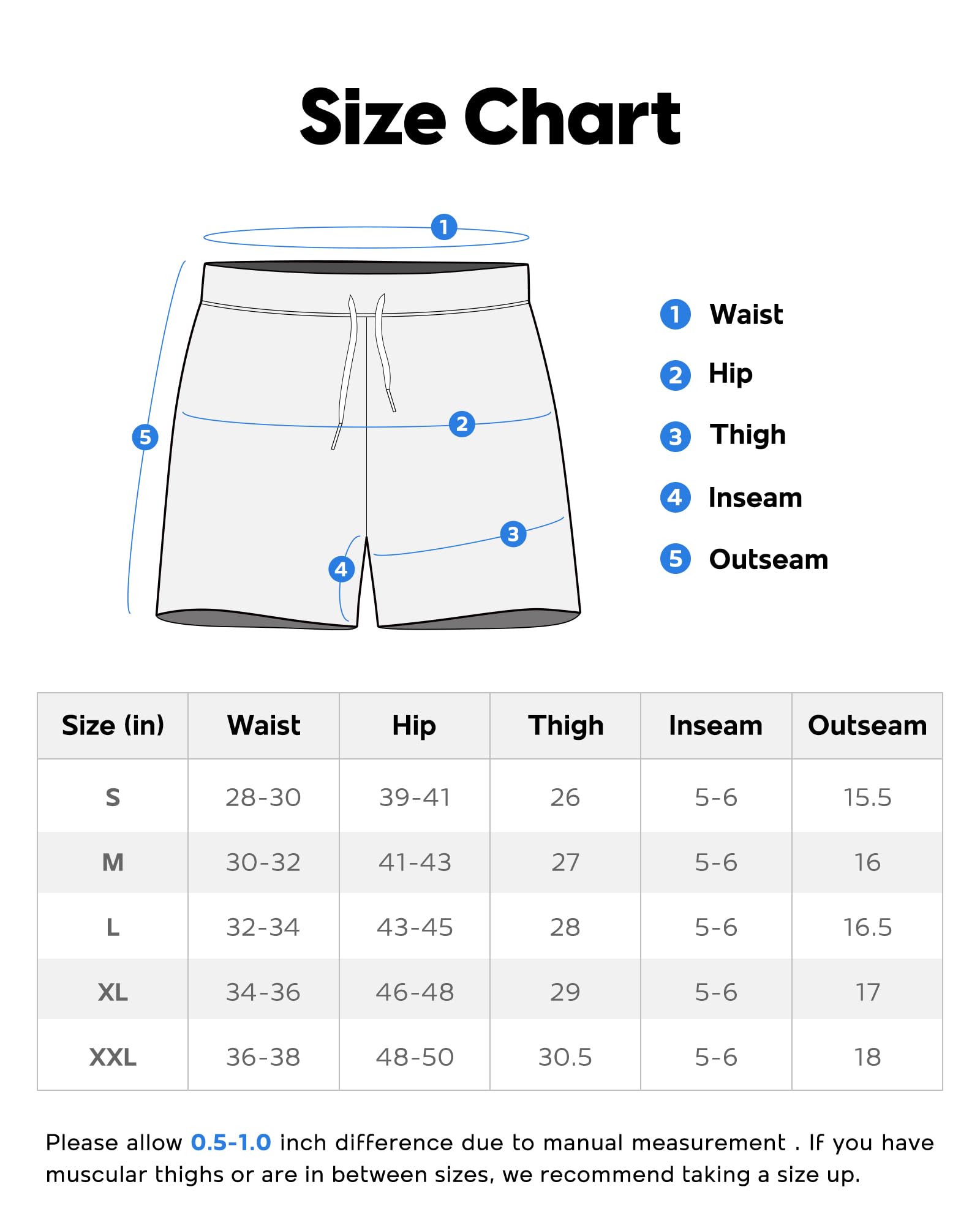 maamgic Workout Shorts for Men 5 Inch Gym Running Shorts Mens Stretch Quick Dry Athletic Shorts with Mesh Pockets Blue Black Large