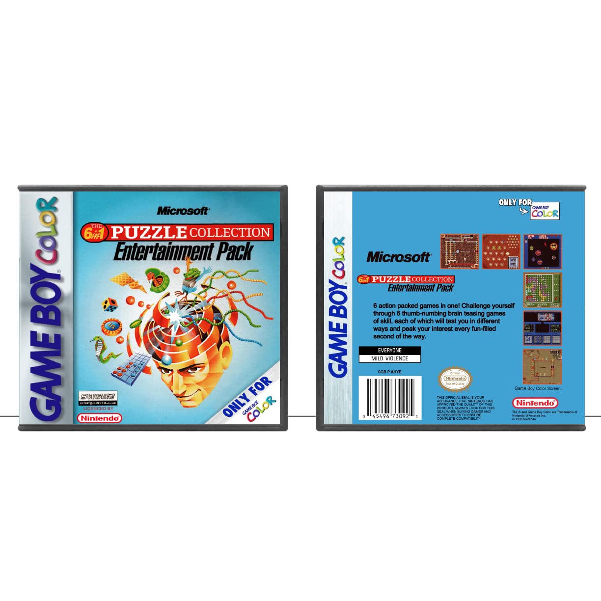 Microsoft Puzzle Collection | (GBC) Game Boy Color - Game Case Only - No Game