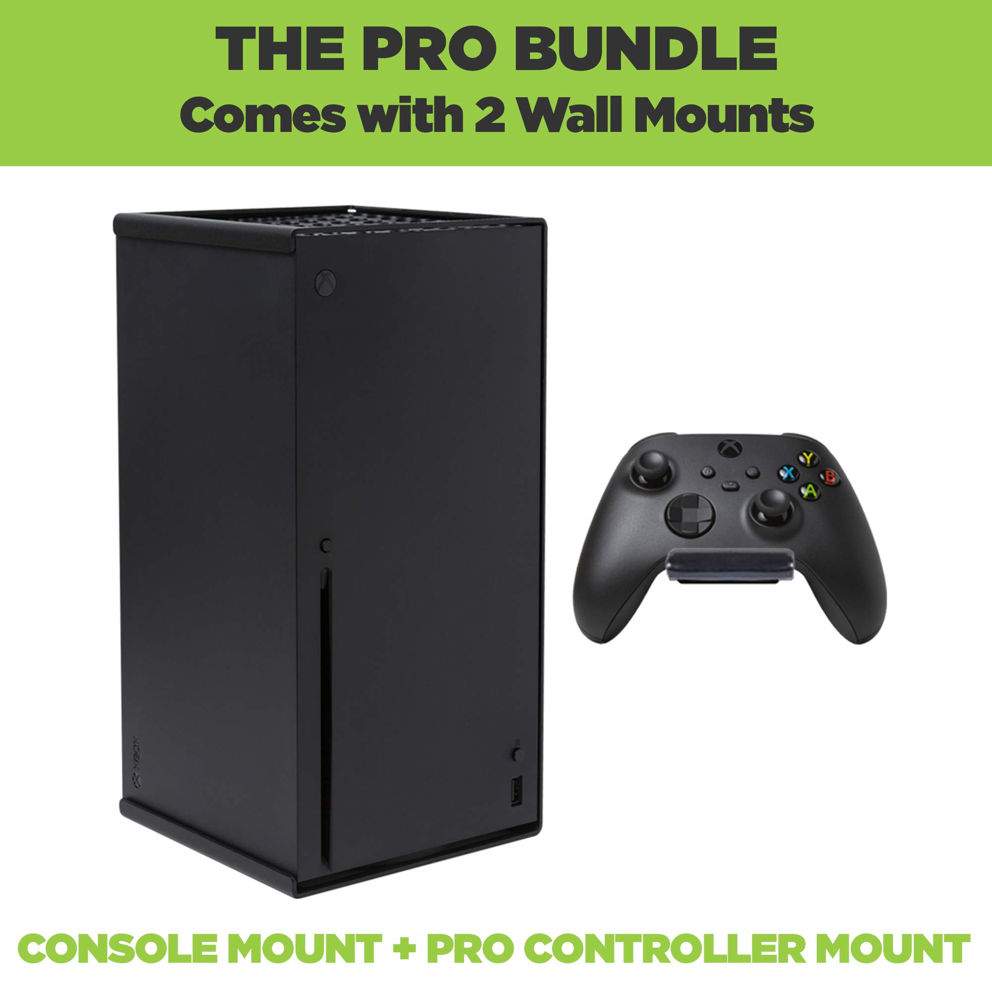 HIDEit Mounts Wall Mount for Xbox Series X - Made in the USA Mount for Xbox - Steel Wall Mount for Xbox Series X - Original Wall Mount Kit for Xbox Series X - Patent Pending