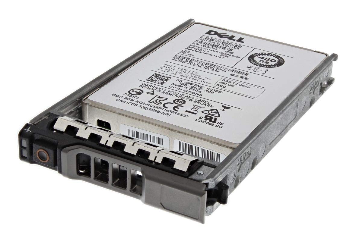 HGST 480GB SSD 2.5" 12Gb/s SAS Solid State Drive Model: HUSMR1650ASS204 DP/N: MFGN5