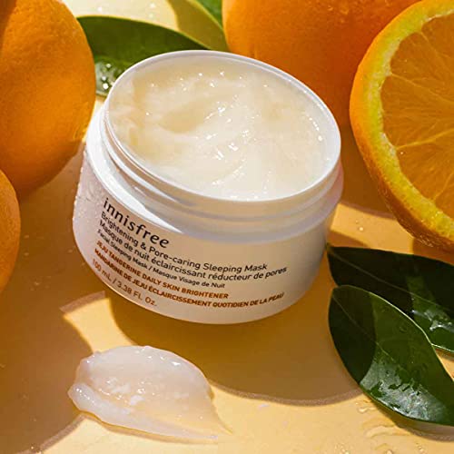 innisfree Tangerine Brightening & Pore Caring Sleeping Mask Treatment , 3.38 Fl Oz (Pack of 1)