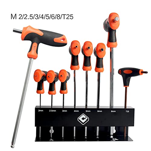 MACIMO 8PCS Universal Road Bike Tool 2-8mm T25mm Steel Hex Key Bicycle Repair Tool for Brake Pedal Headset