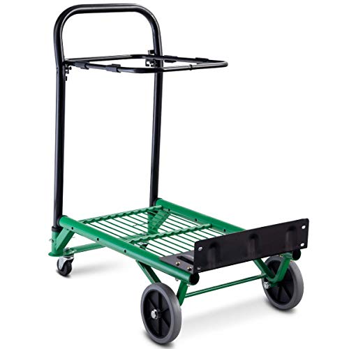 HWZQHJY Folding Luggage Cart Multi-Functional Dolly, Gardening Lawn Leaf Bag Support Platform Truck Cart, 200Lbs Load Capacity