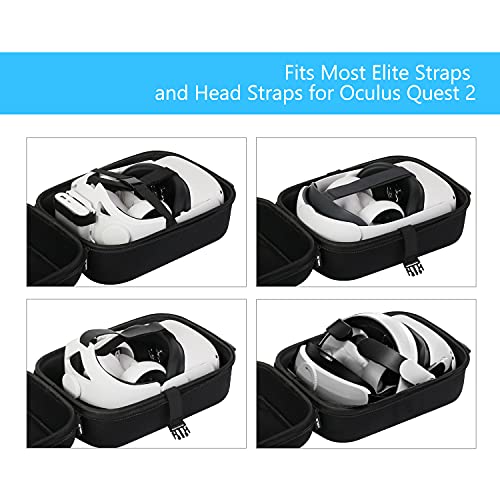 JSVER Case for Meta Quest Pro Carrying Case For Meta Quest 2 Elite Strap/Third Party Head Straps, Touch Controllers, Battery, Travel Protective Case For Oculus Quest 2/ Meta Quest Pro Accessories