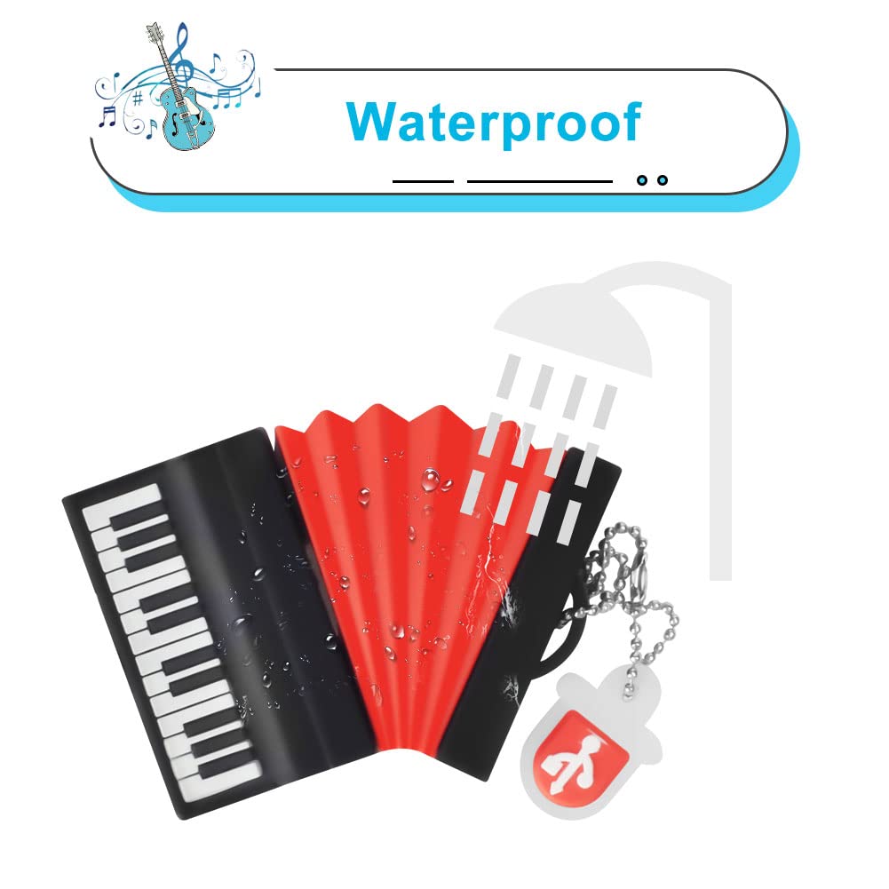 Leizhan 5 x 8GB Cute Music USB Flash Drive, Accordion*2/Saxophone/Piano/Notes Shape Musical Instruments Thumb Drive Memory Stick Drive Pendrive Gift for Kids, Teacher, Friends