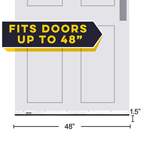 Xcluder 48" Low-Profile Door Sweep, Aluminum β Seals Out Animals, Enhanced Weather Sealing, Easy to Install; Door Seal Guard; Chew Proof
