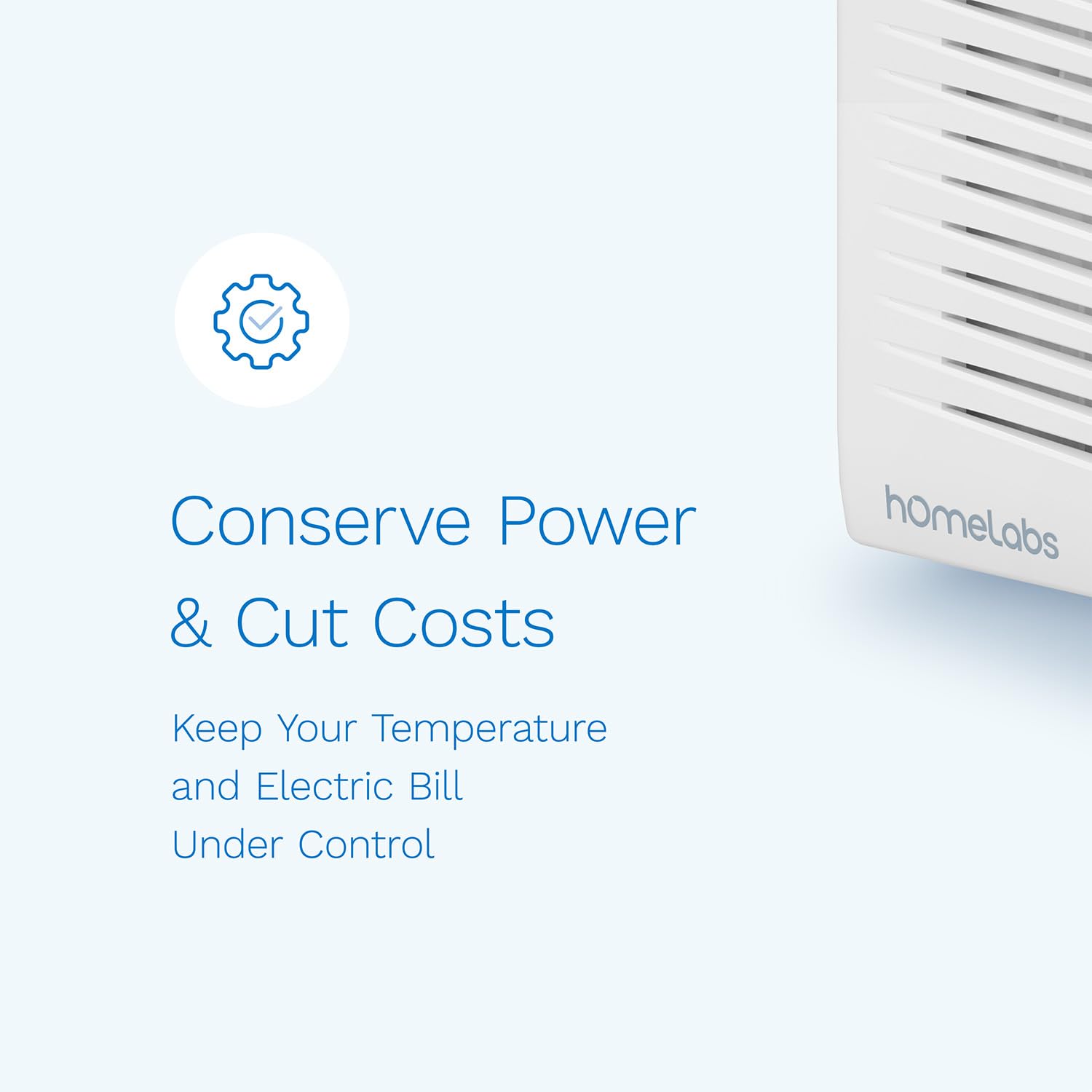 hOmeLabs Window Air Conditioner 8000 BTU - Energy Efficient, Digital Thermostat, Remote Control - Ideal for Rooms up to 350 Square Feet