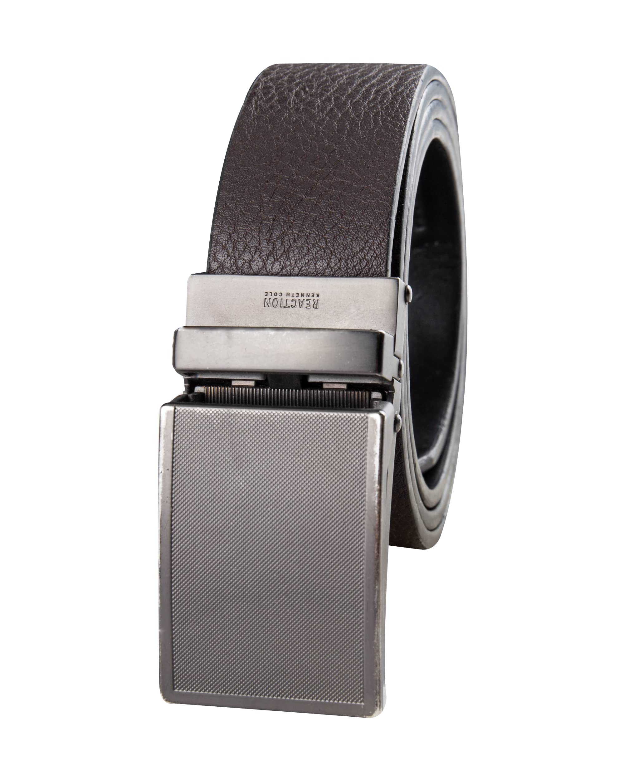 Kenneth Cole Men's Perfect Fit Adjustable Click Belt, Brown Plaque, X-Large (42-44)