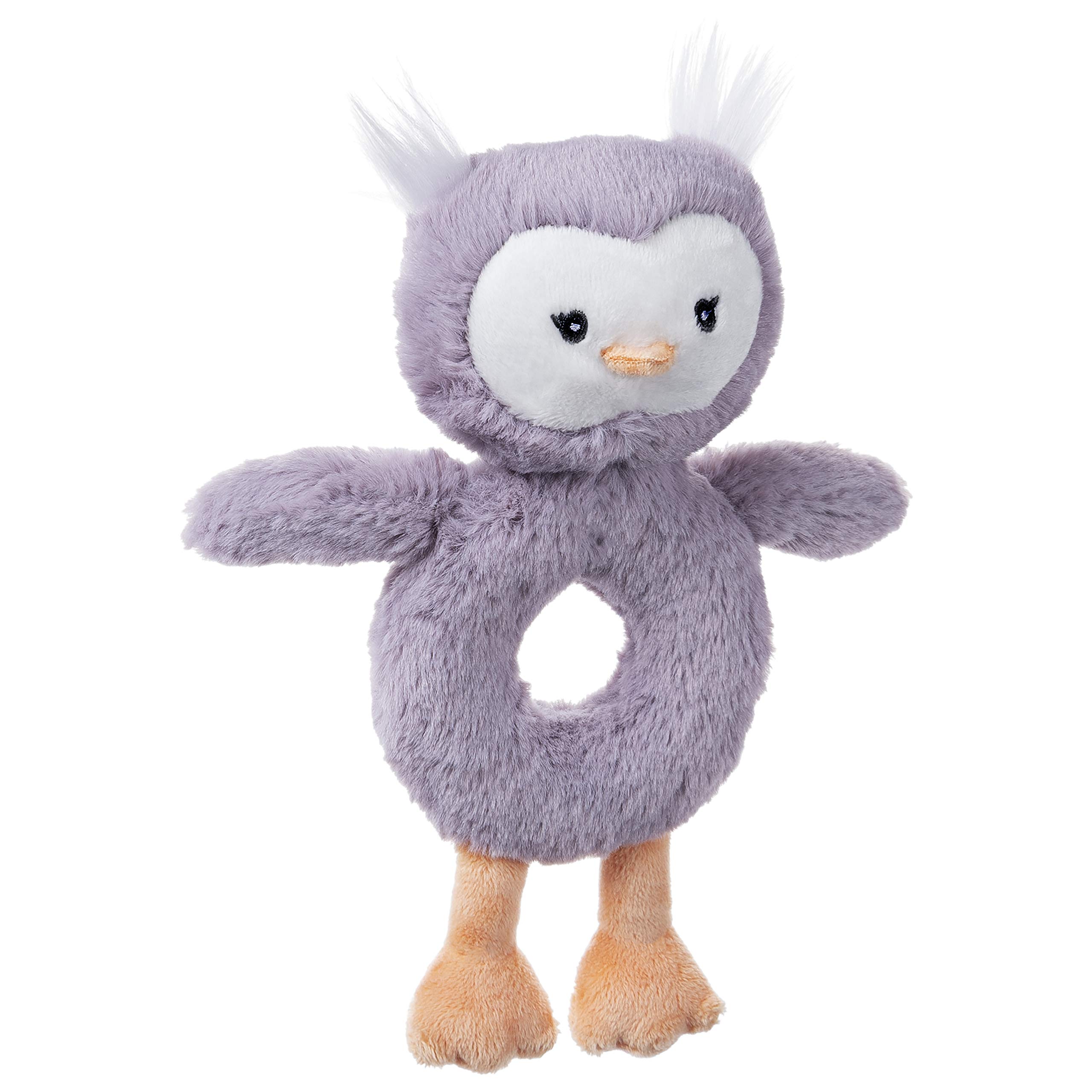 GUND Baby Baby Toothpick Quinn Owl Rattle Plush Stuffed Animal, Purple, 7.5"