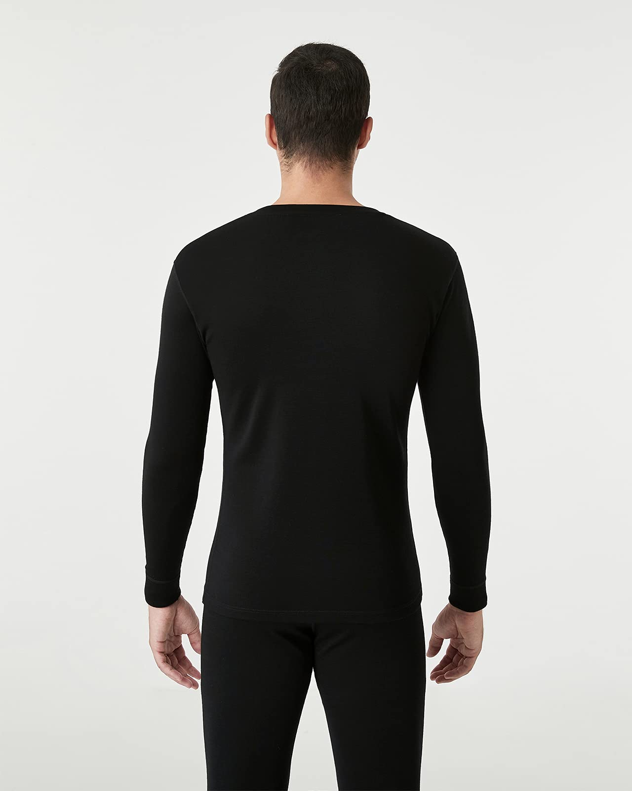 LAPASA Men 100% Merino Wool Shirt Base Layer Midweight Thermal Top Long Sleeve Hunting Undershirt Warm Soft Long John M67 Medium Top: True Blue