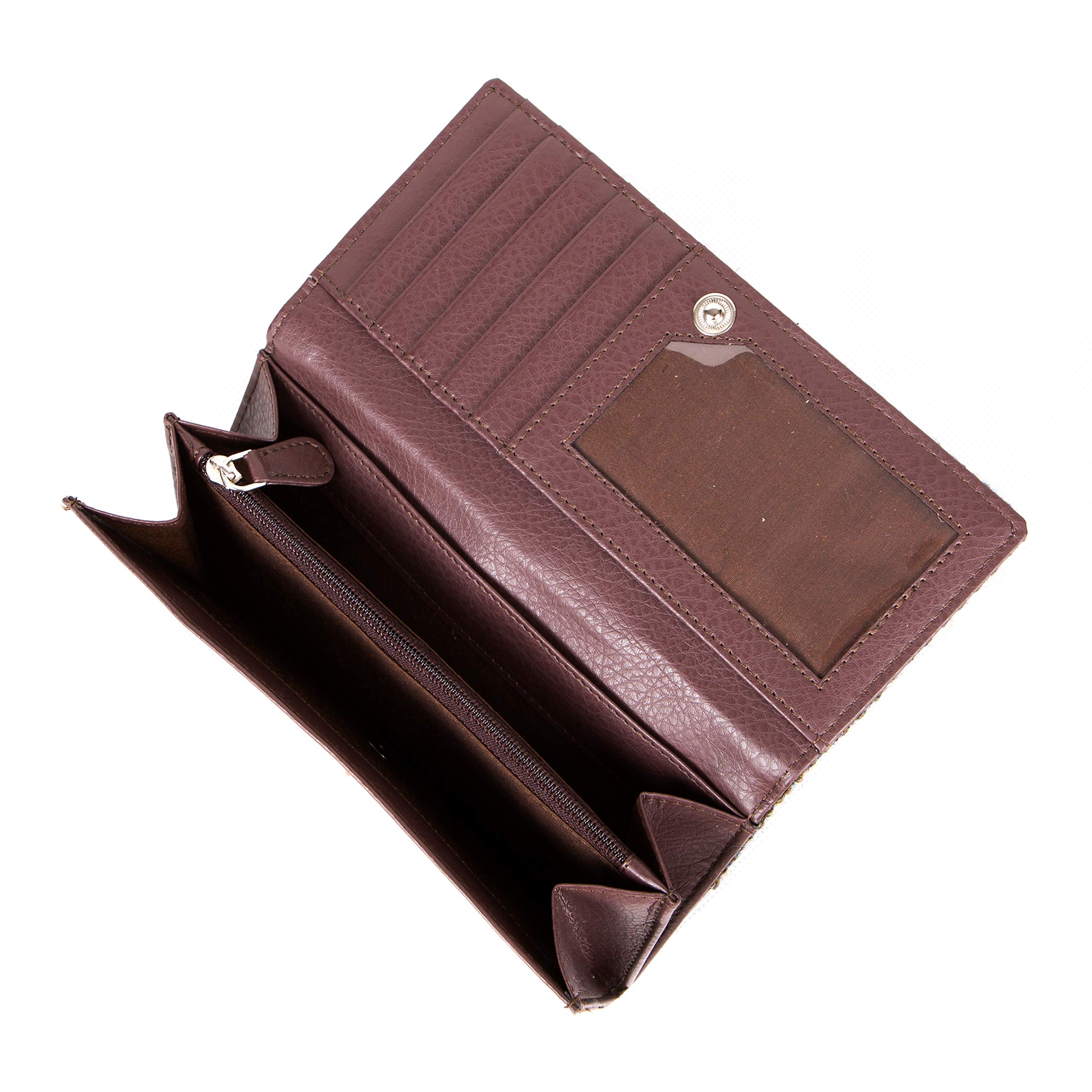 Harris Tweed - Ladies Envelope Purse - Pink Squares
