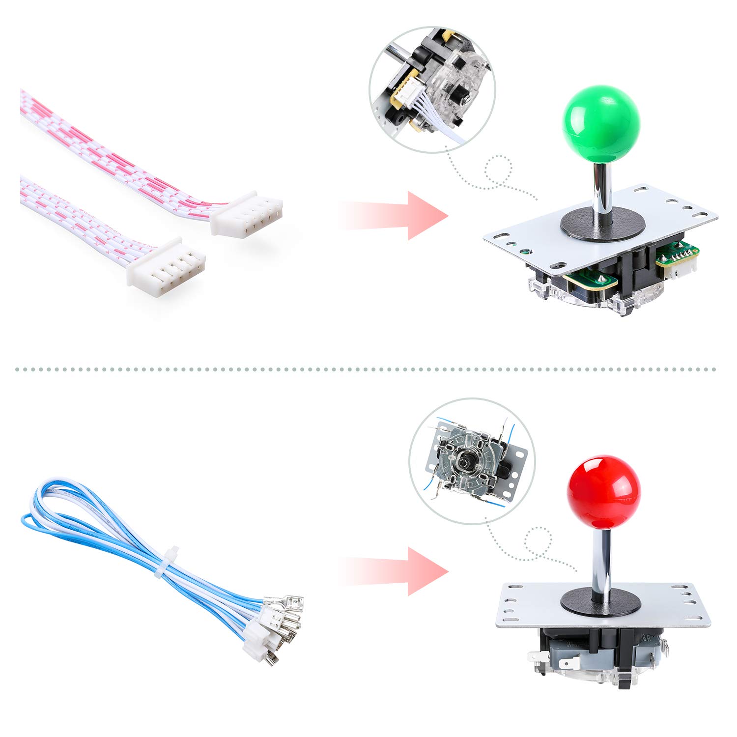 Hikig Zero Delay LED PC Encoder USB to Joystick for LED Arcade Buttons & Joysticks - DIY Your Own Arcade Game Console - MAME, Raspberry Pi Compatable