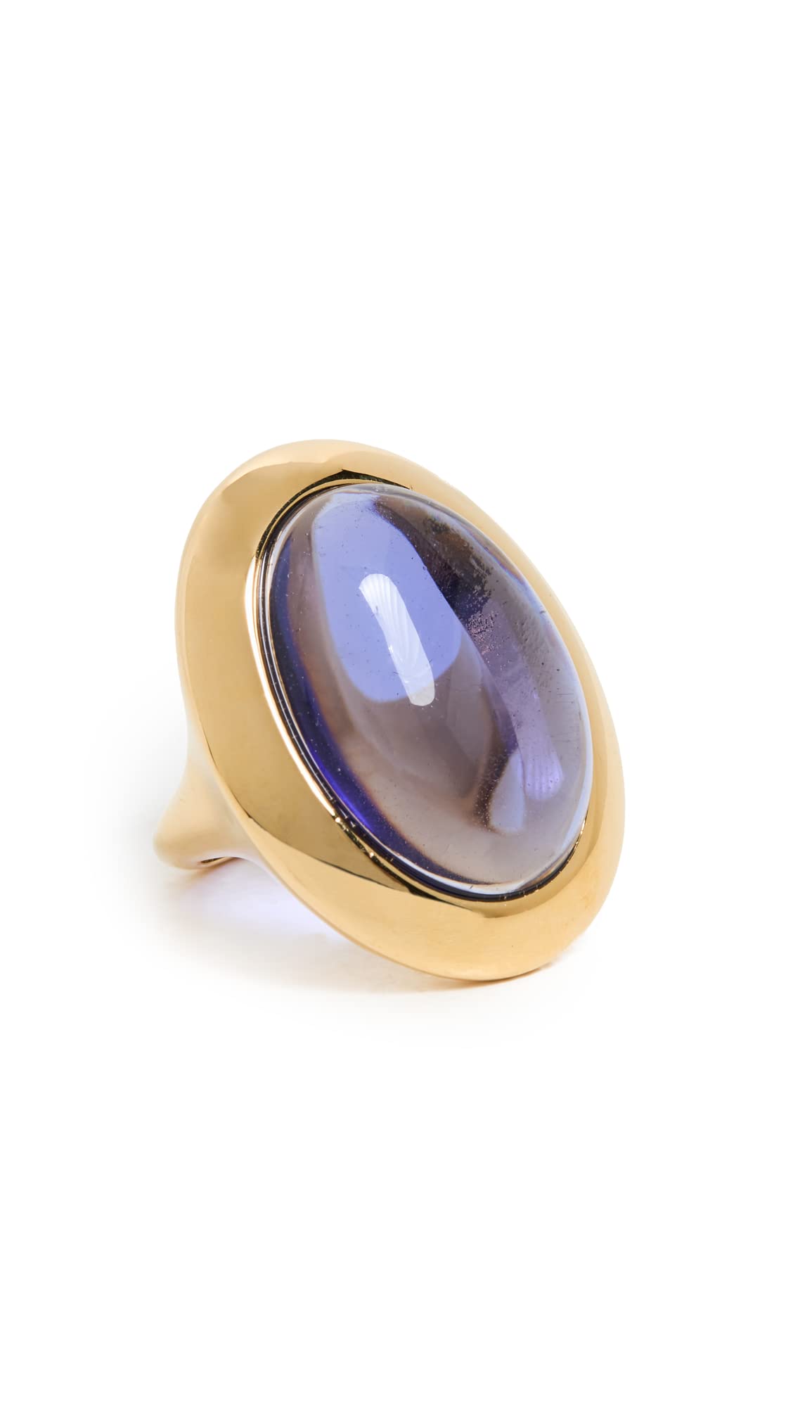 Lele Sadoughi Women's Bezel Jewel Cocktail Ring, Byzantium, Purple, One Size