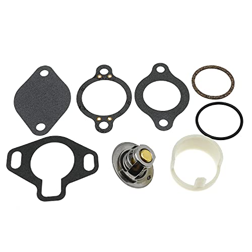 Jofynzo Thermostat Kit 160 Degree 807252Q5 and Gaskets Sleeve 23-806922 for Mercury for Marine for Mercruiser 4.3 5.0 5.7 V6 V8 Engine Replace 807252T5 807252T8 23806922 807252T 5