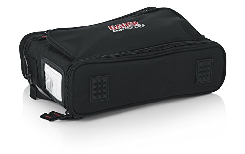 Gator Cases Padded Nylon Carry Bag for Single Wireless Microphone System; Live-in Style Holds Reciever, Body Pack, and Microphone with Antenna Access (GM-1W) , Black
