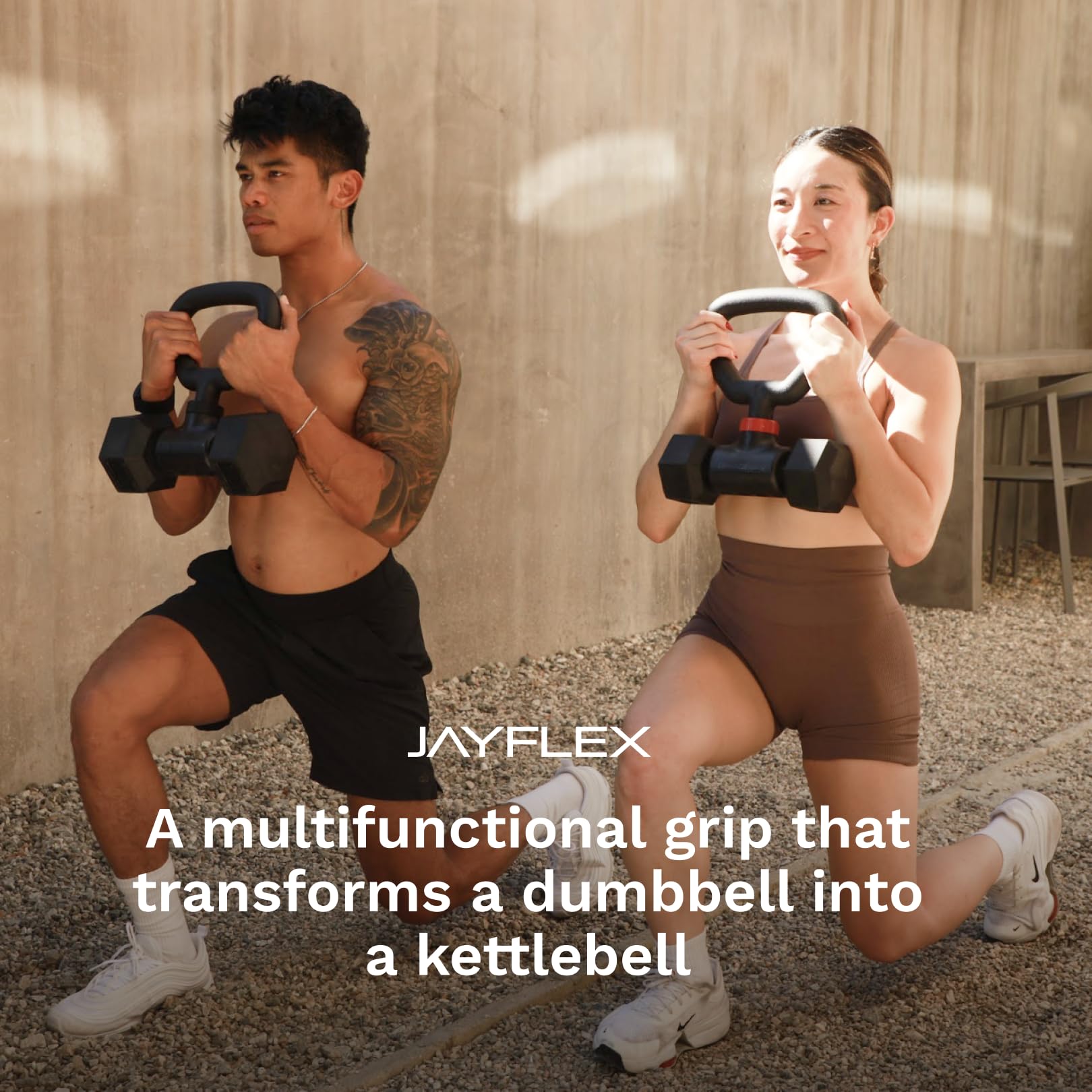 Jayflex Hyperbell Rotating Kettlebell Grip for Dumbbells - Adjustable Weight Dumbbell Grips for Work from Home Fitness - 100 lb Capacity Converter for Kettlebells and Home Workouts
