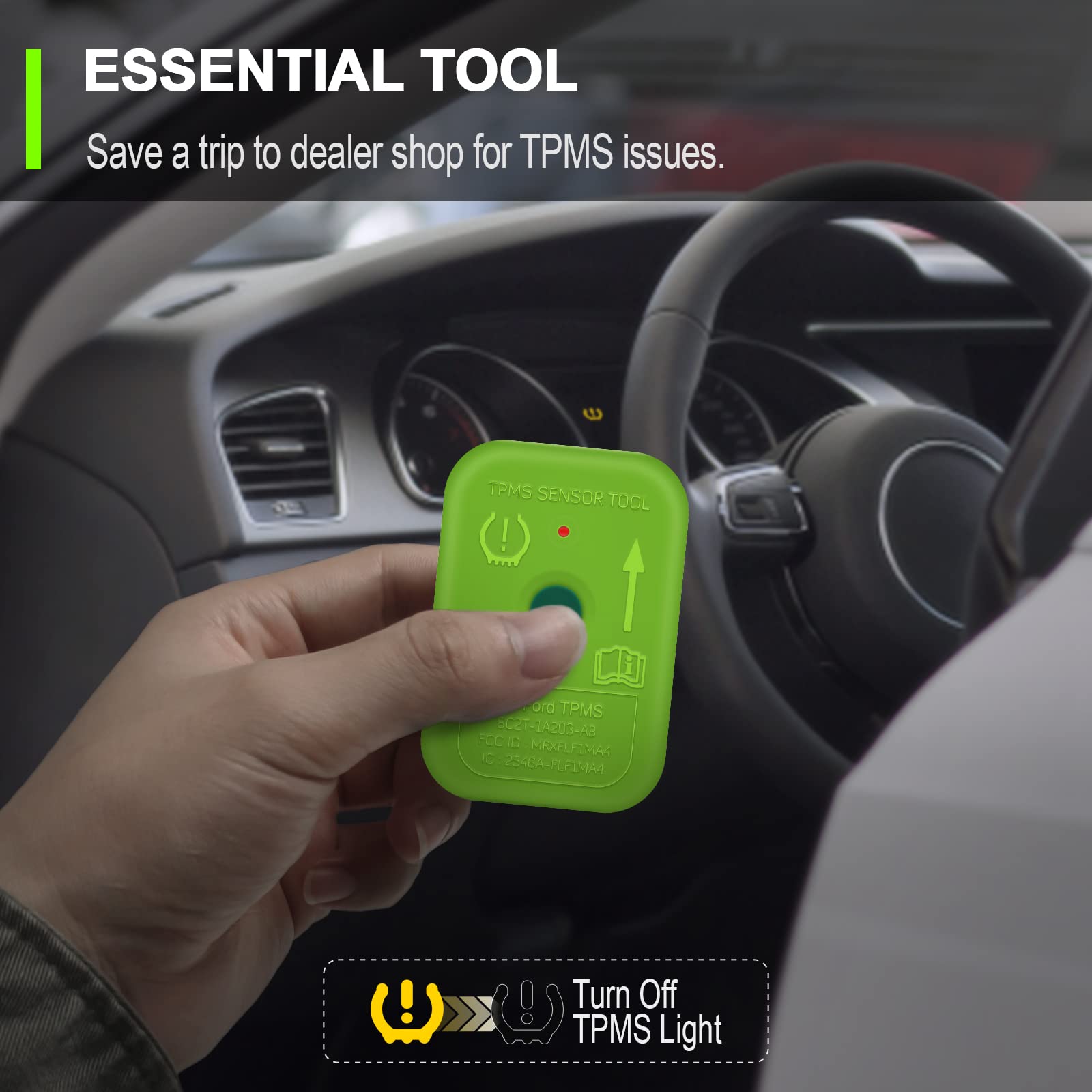 JDIAG TPMS Relearn Tool, TPMS Tool Sensor Reset for F150 TPMS Reset Sensor Programming Training Tools Tire Pressure Monitoring System (Gray)