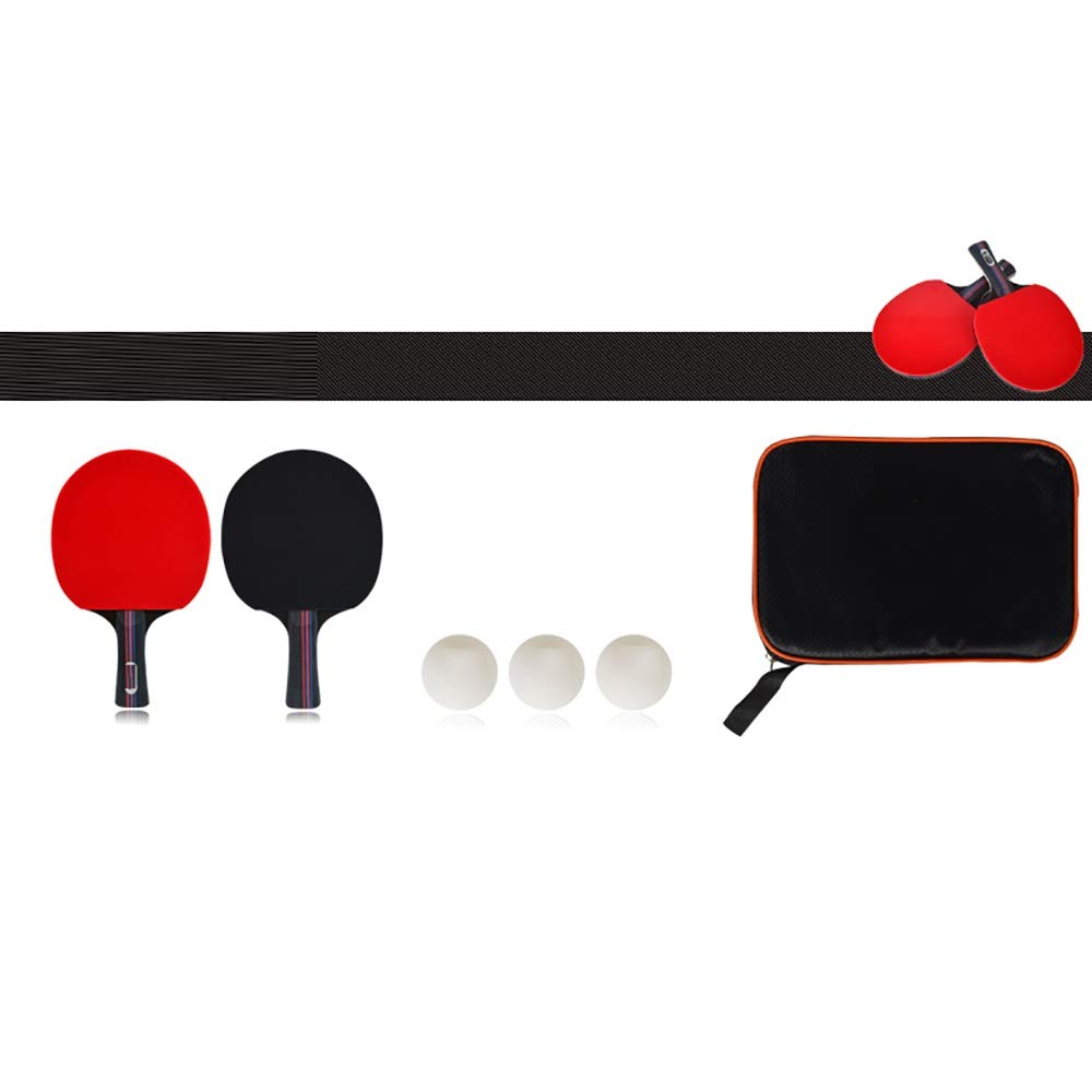 Hewen-Ping Pong Set Beginner Portable Ping Pong Sets 3 Star Long Handle Ping Pong Bat Pingpong Paddle with 2 Table Tennis Bats Rackets and 3 Balls Table Tennis Bat