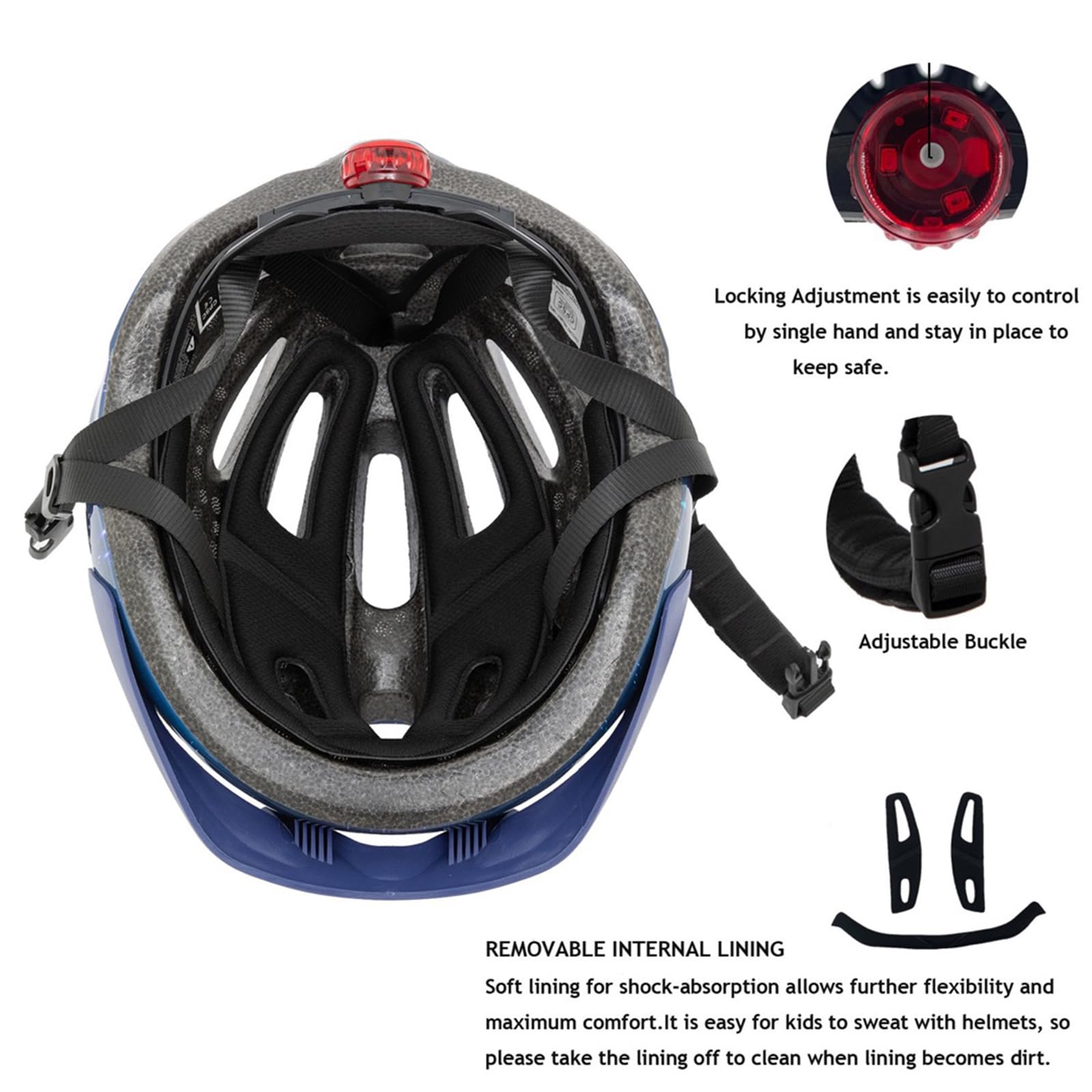 Hsility Bike Helmet Kids Bike Helmet Road Bicycle Helmet with Detachable Visor