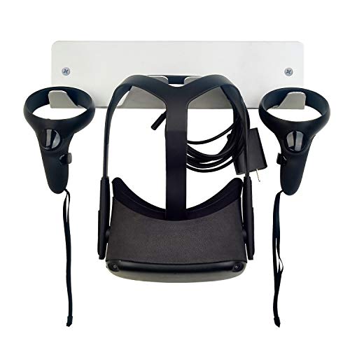 Hooshion Aluminium Alloy VR Headset Wall Mount Wall Holder Organizer Stand Hook for Oculus Rift-S/Oculus Quest/HTC Vive/Playstation VR Headset and Handle Grip Controller