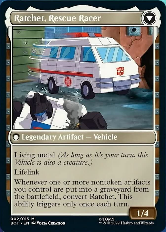 Magic: the Gathering - Ratchet, Field Medic // Ratchet, Rescue Racer (002) - Foil - Transformers