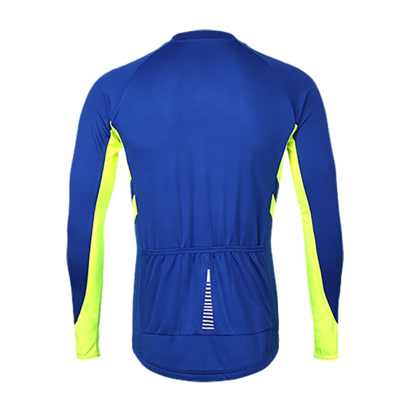 Meufam Men's Cycling Jacket Windproof Water Resistant Thermal Windbreaker Thermal Jacket Warm Shell Running Jacket (Blue,X-Large,Male,Adult,US,Alpha,X-Large,Regular,Regular)