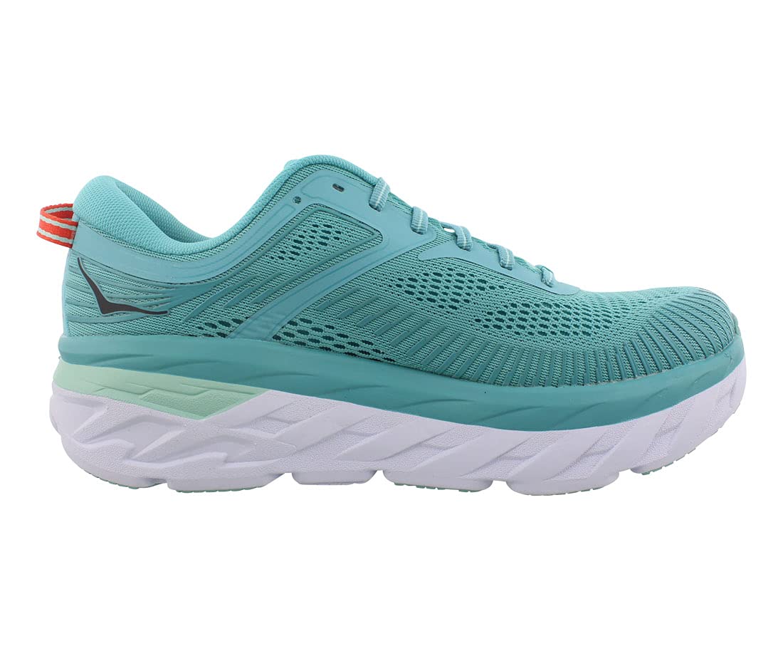 HOKA ONE ONE Bondi 7 Womens Shoes Size 10.5, Color: Aquarelle/Eggshell Blue
