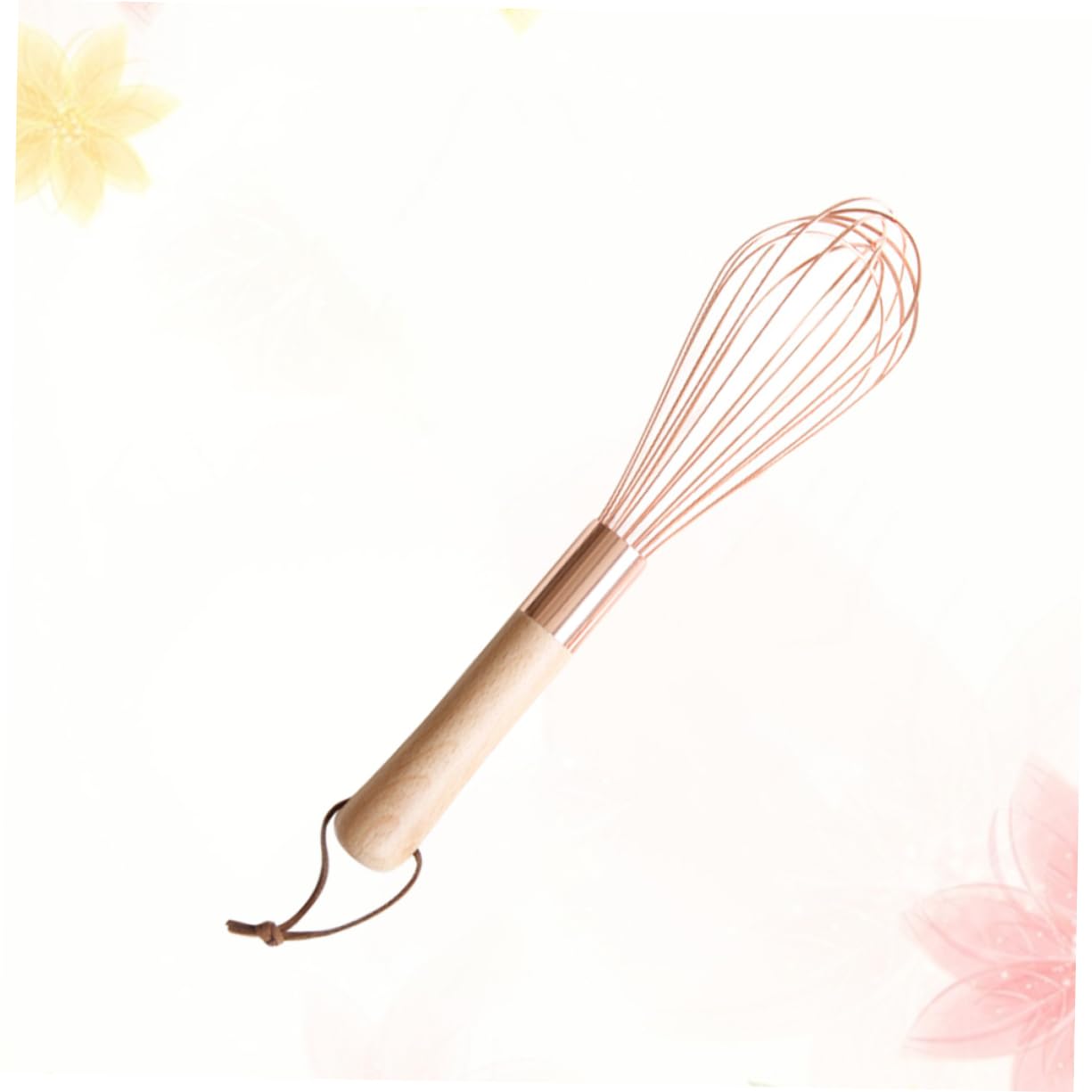 HOMSFOU Egg Whisk Hand Crank Whisk Egg Beater Tool Balloon Whisk Manual Egg Beater Blending Whisk Hand Whisk Balloon Dough Whisk Blender Egg Beater Manual Bamboo To Rotate France Handheld
